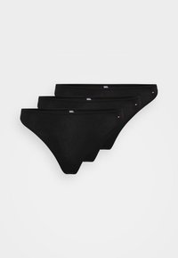 Tommy Hilfiger FLAG DIPPED THONG 3 PACK - String - black/flerfärgad ...
