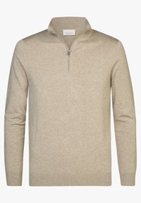 PROFUOMO THE LUXURY BASIC HALF ZIP - Sweater - beige - Zalando.nl