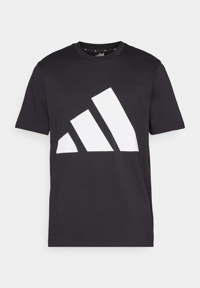 adidas Sportswear ESSENTIALS BIG LOGO SINGLE - T-Shirt print - black ...