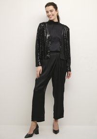Cream CRCUPID SEQUIN - Blazer - pitch black/black - Zalando