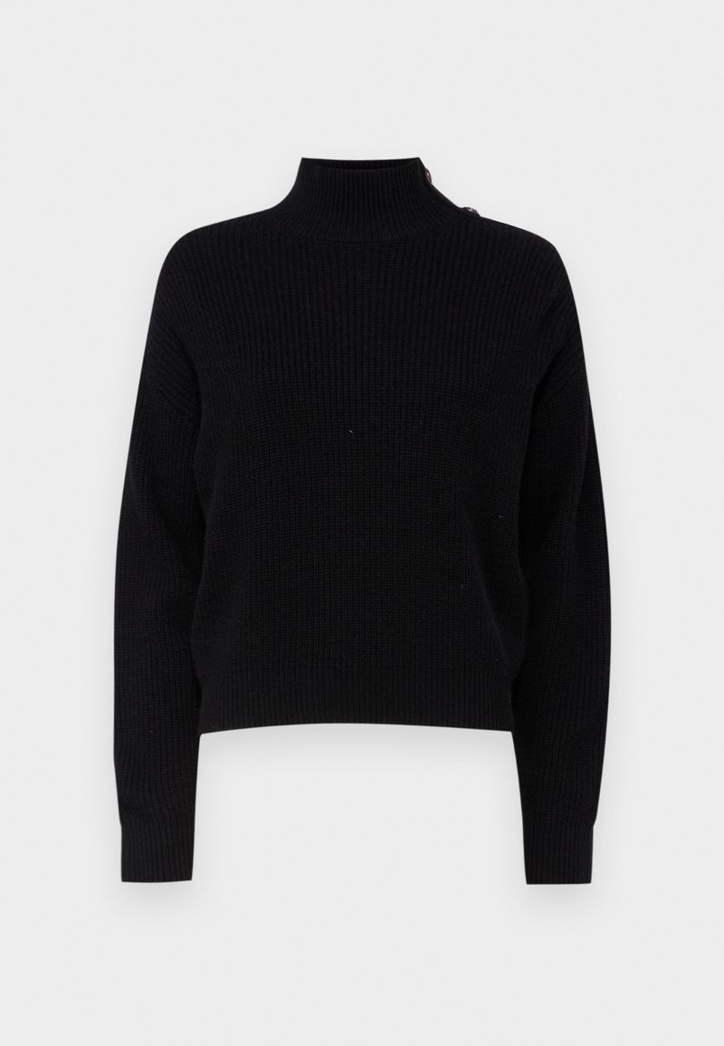 Guess ZYLEE MOCK NECK - Strikkegenser - jet black/svart - Zalando.no
