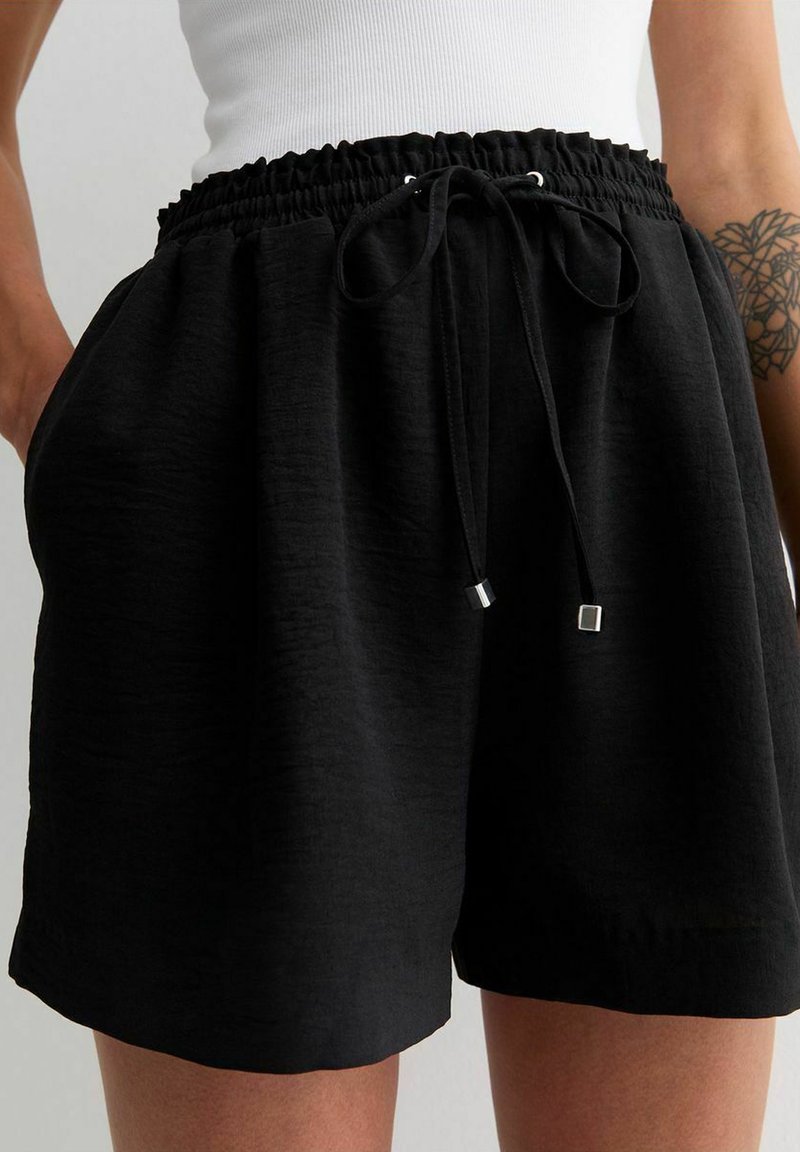 New Look DRAWSTRING WAIST - Shorts - black/schwarz - Zalando.de