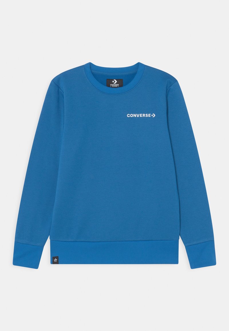 Converse WORDMARK CREW UNISEX - Sweatshirt - marina blue/royal blue ...
