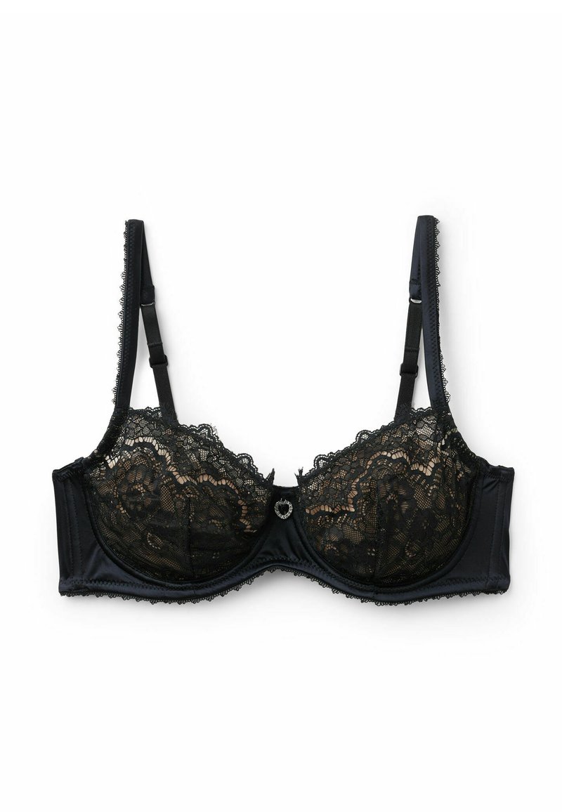 Tezenis - Biustonosz balkonetka/czarny melanż - Zalando.pl