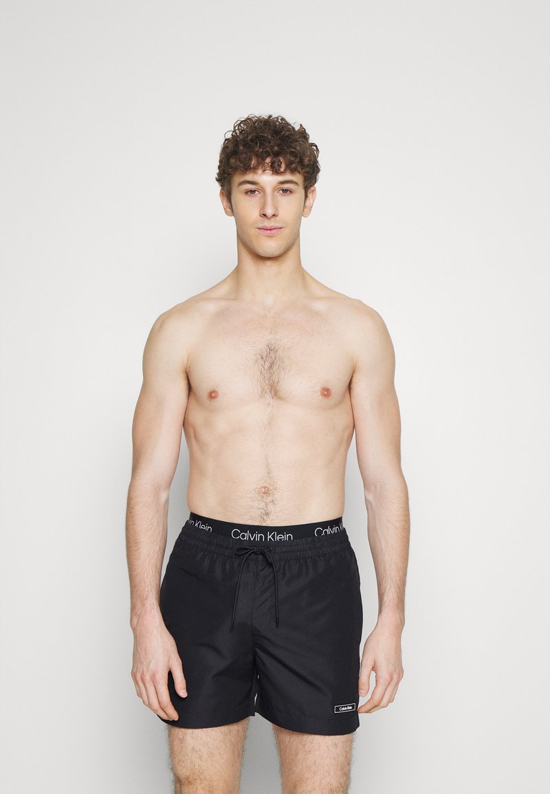 Calvin Klein Swimwear MEDIUM DOUBLE - Badeshorts - black/schwarz - Zalando.de