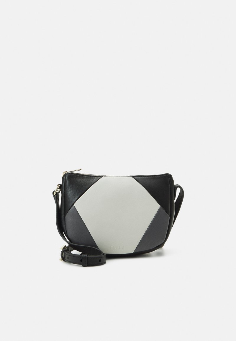 Furla FLOW MINI CROSSBODY - Across body bag - marshmallow/soil/nero ...