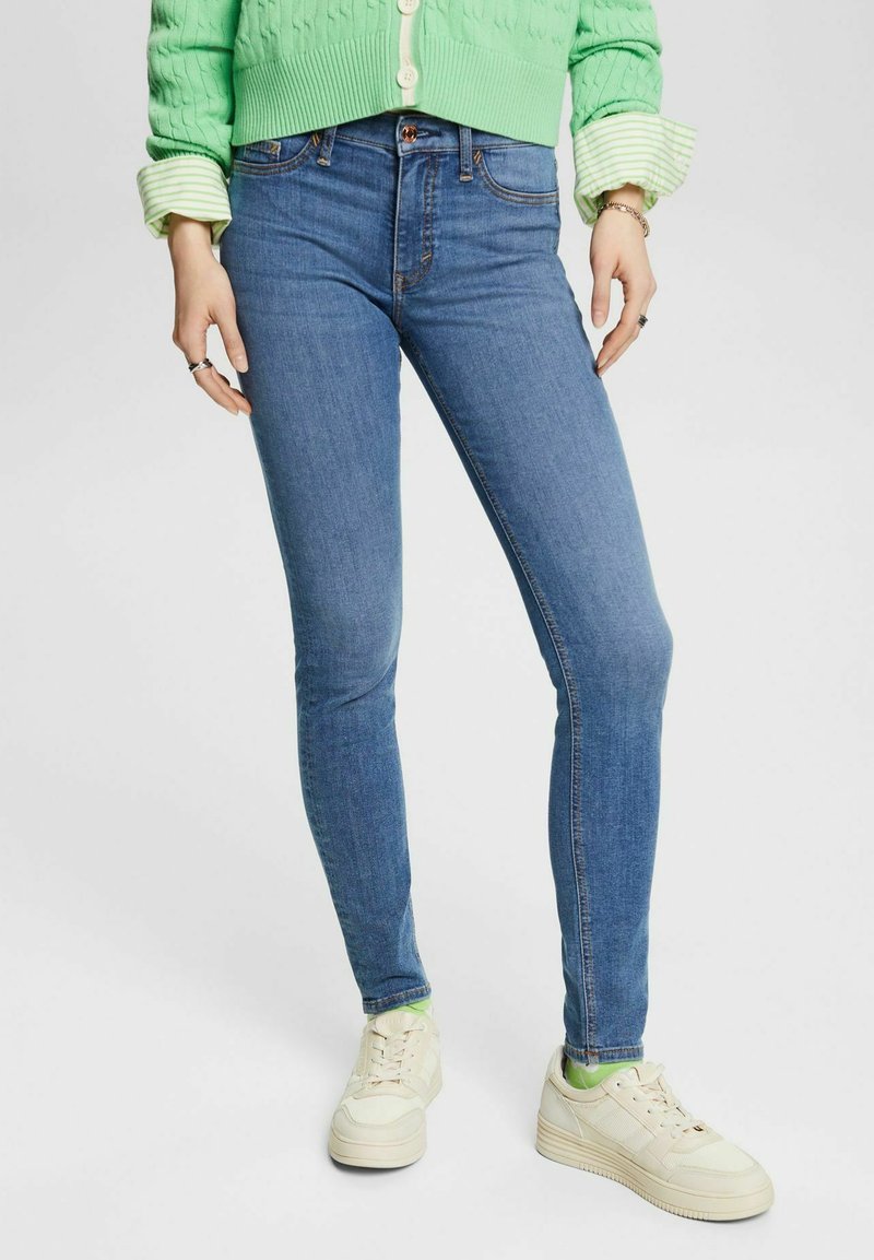 Esprit Jeans Skinny Fit - blue light wash/blau - Zalando.at