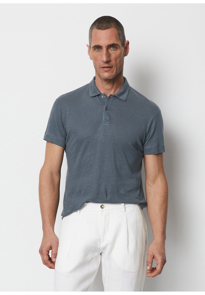 Marc O'Polo SHAPED - Polo shirt - moon stone/blue - Zalando