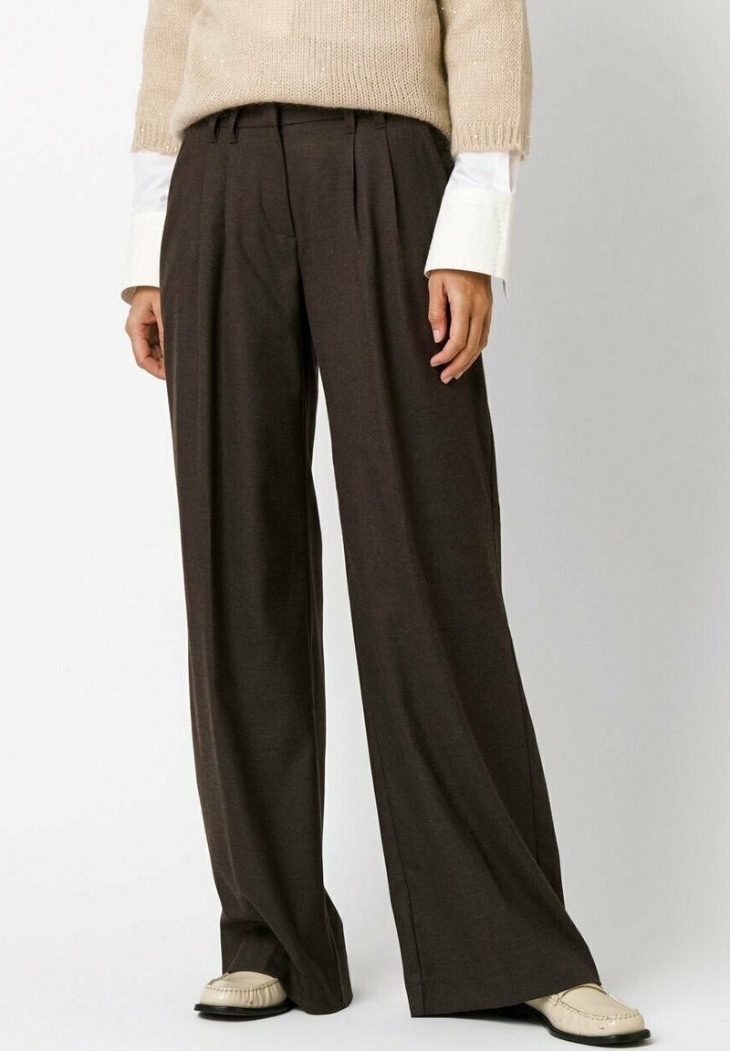TONI STYLE LUISA - Wide Leg - dark brown/brown - Zalando