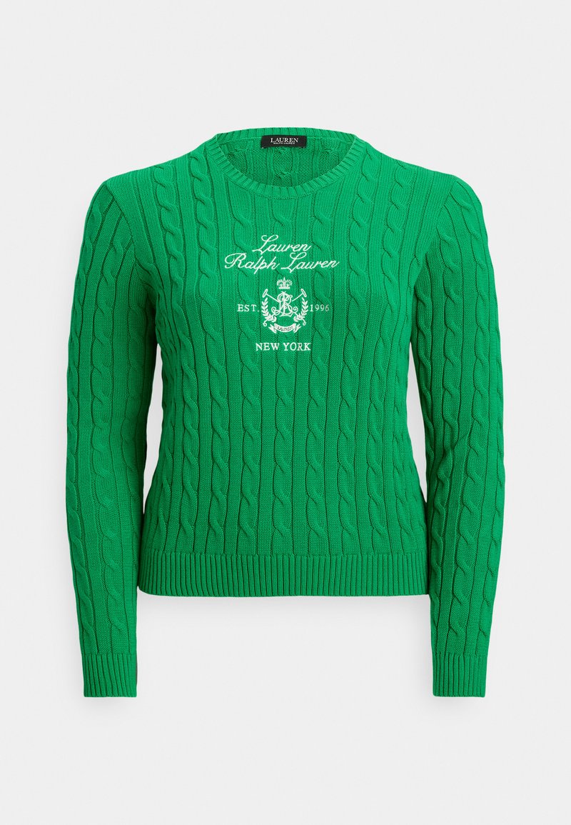 Lauren Ralph Lauren Woman EMBROIDERED-CREST CABLE-KNIT - Strikkegenser ...