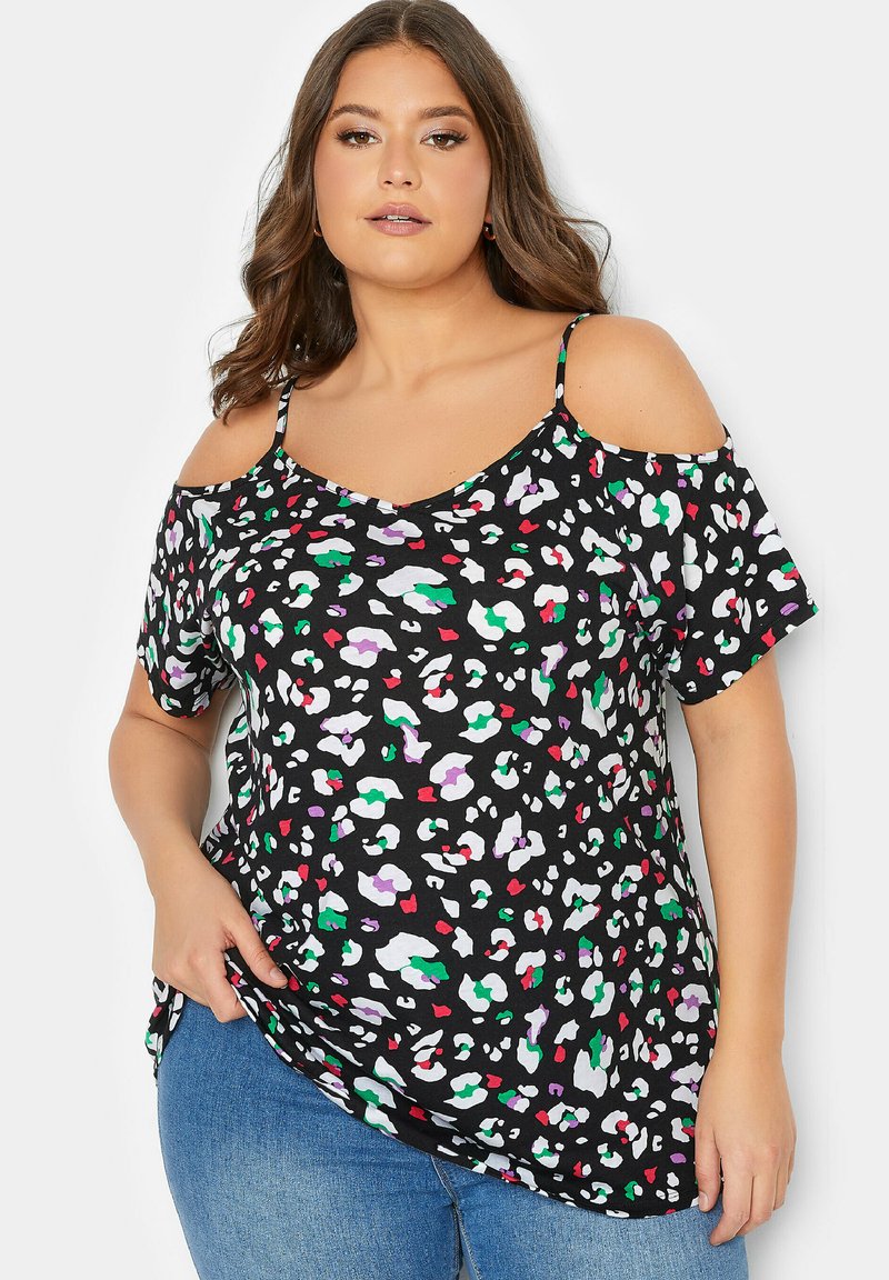 Yours Clothing COLD SHOULDER - Blouse - black - Zalando.de