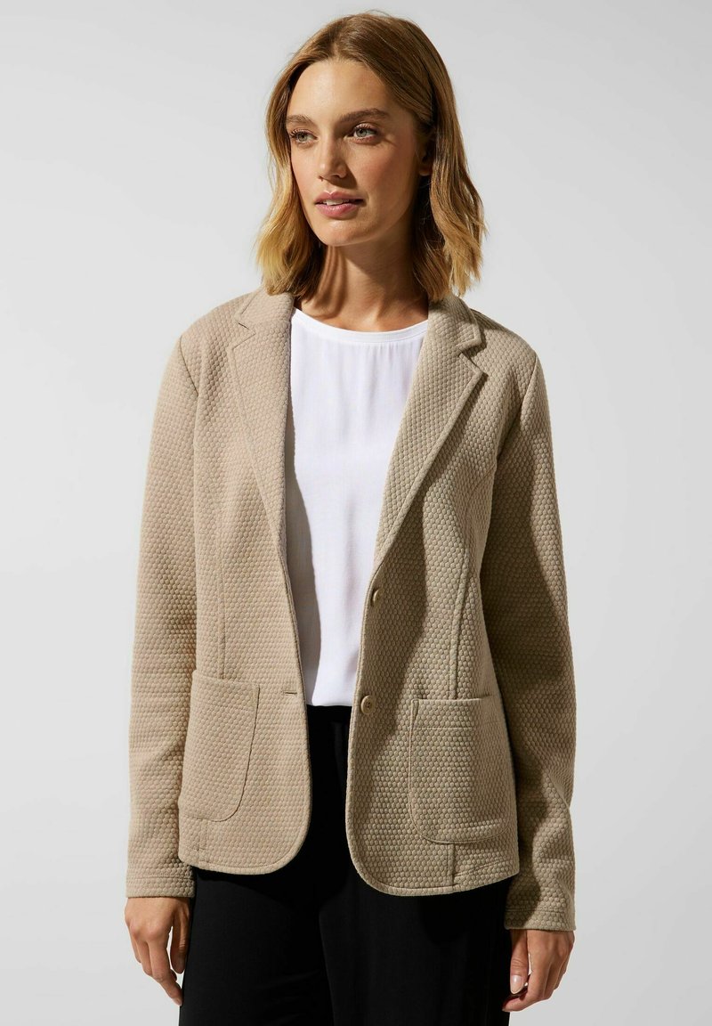 Street One STRUKTUR MIT TASCHEN - Cardigan - beige/sand - Zalando.de