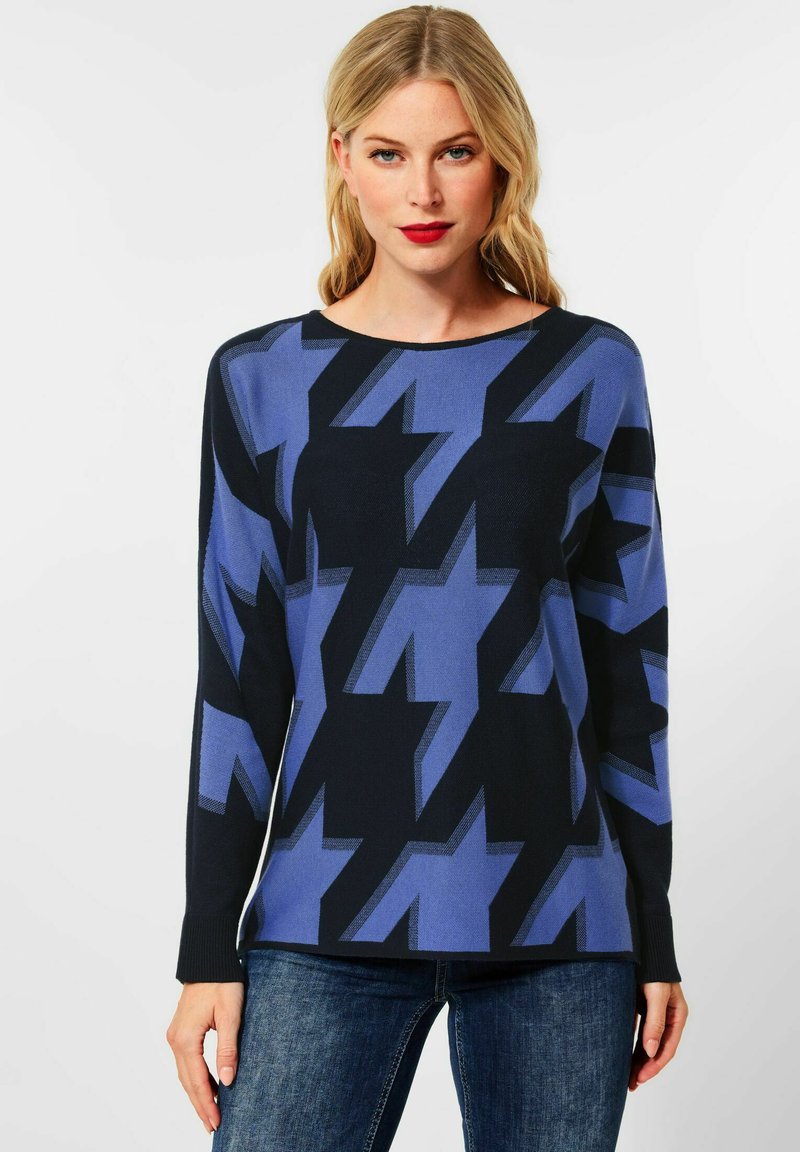 Street One MIT HAHNENTRITT - Jumper - blau/blue-grey - Zalando.de