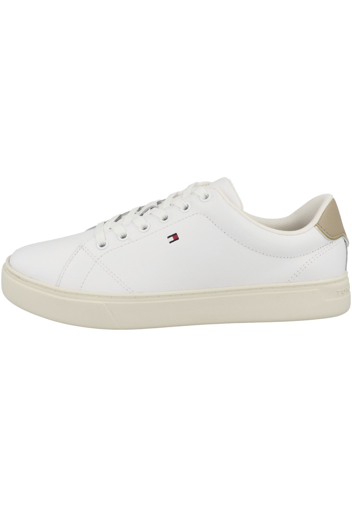 Tommy hilfiger white leather shoes store