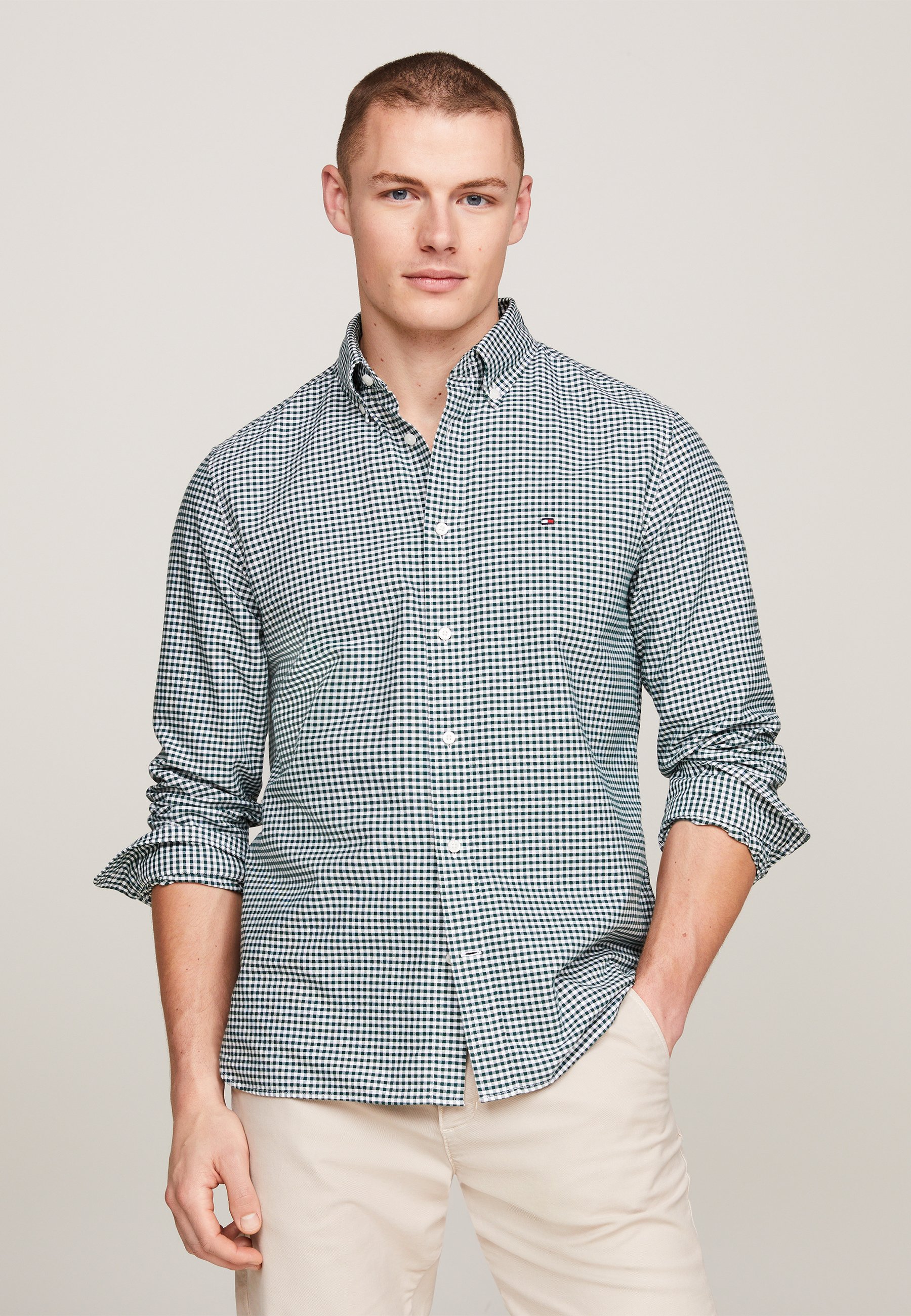 Tommy hilfiger checkered shirt store