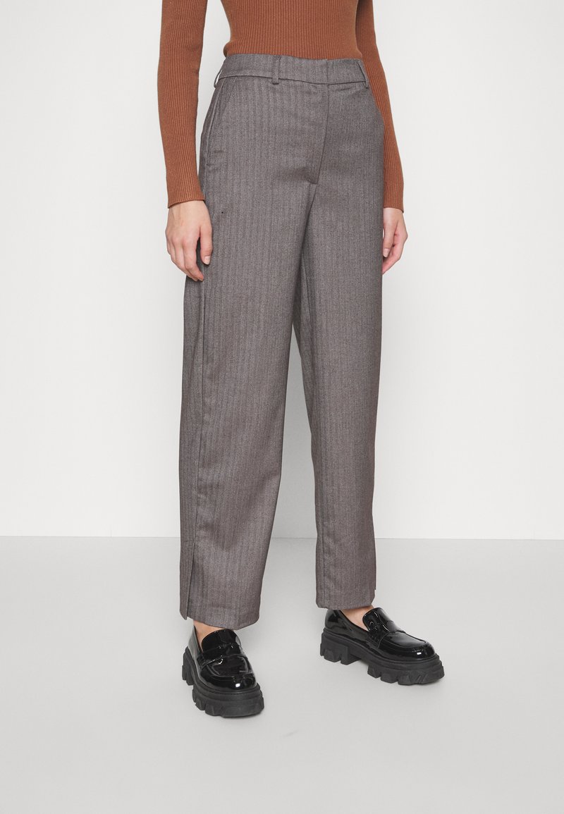 Selected Femme SLFMIBBI WIDE PANTS - Trousers - java/brown - Zalando.ie