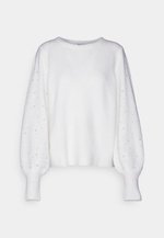 ONLY Tall ONLKINNE PEARL DETAIL O NECK - Pullover - cloud dancer/écru - ZALANDO.FR
