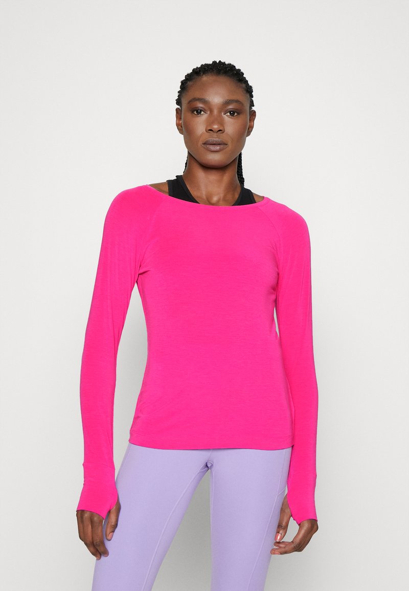 Gap Breathe Boatneck Sport T Shirt Super Pink Neon Neonroze