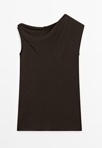 Massimo Dutti ASYMMETRIC - Top - mottled brown/braun meliert - Zalando