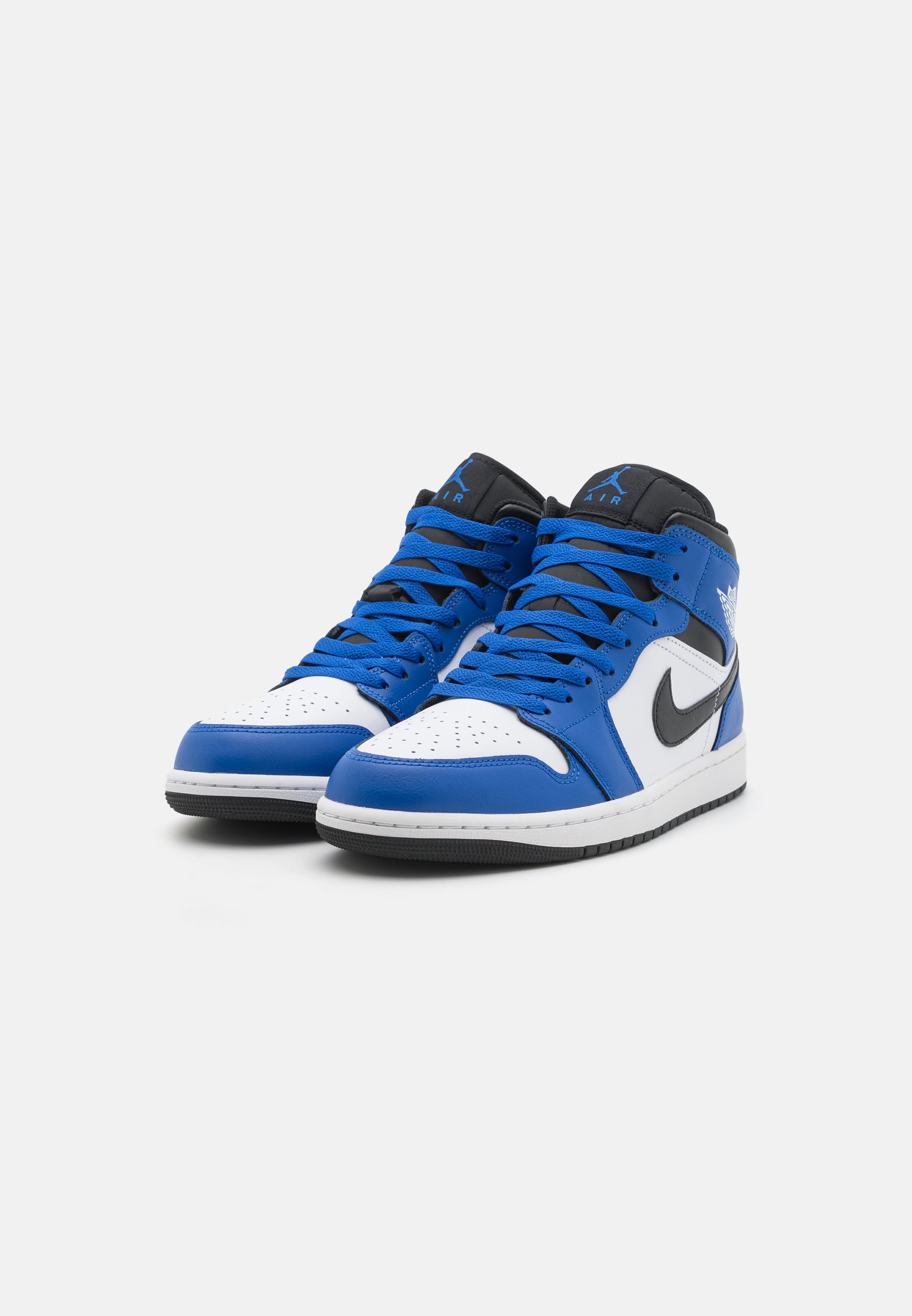 Jordan AIR JORDAN 1 MID High top trainers game royal black white blue Zalando
