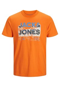 Jack & Jones JCOTREK - T-Shirt print - mandarin orange/orange - Zalando.de