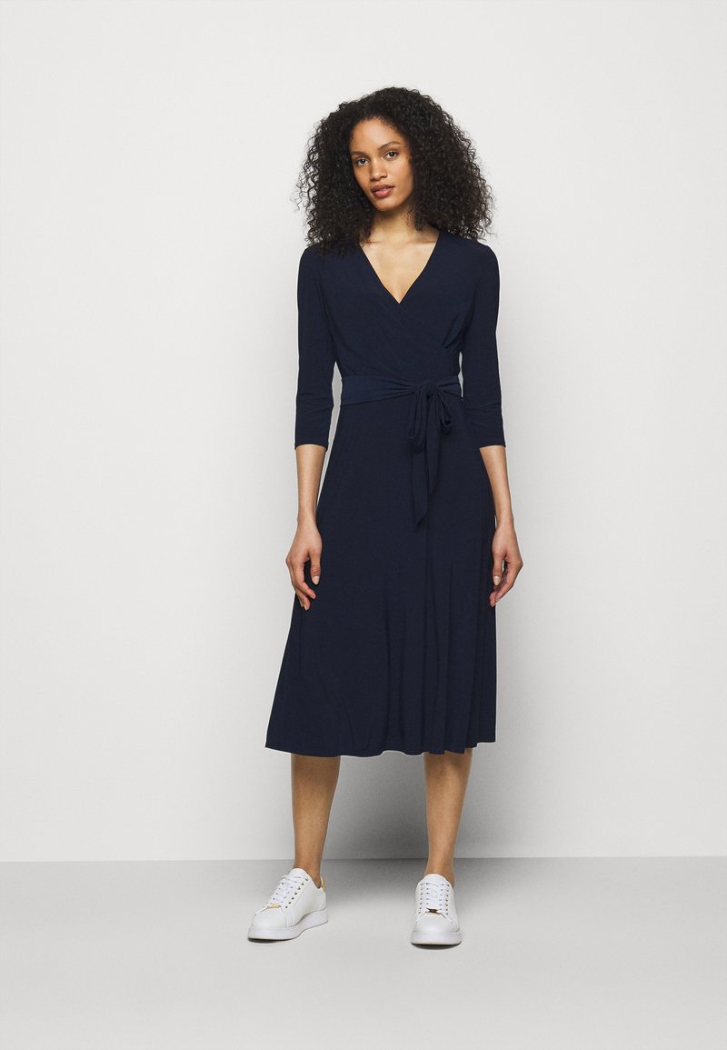 Lauren Ralph Lauren CARLYNA SLEEVE DAY DRESS - Jerseykjoler - lighthouse navy/mørkeblå - Zalando.dk