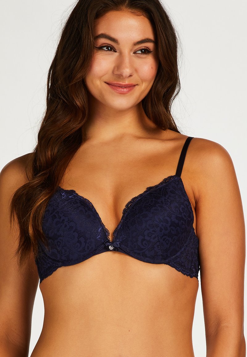 Hunkemöller PADDED UNDERWIRED BRA - Push-up BH - blue/blau - Zalando.de
