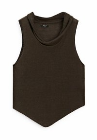 Massimo Dutti Top - mottled dark brown/dunkelbraun-meliert - Zalando.at