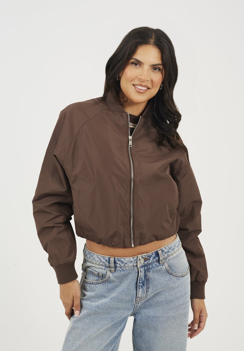 Brave Soul BRAVE SOUL - Bomber Jacket - dark brown - Zalando