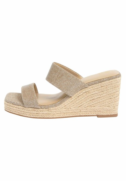 Next FOREVER COMFORTÂ® BLING PLAIT WEDGES - Keilsandalette - rose gold ...