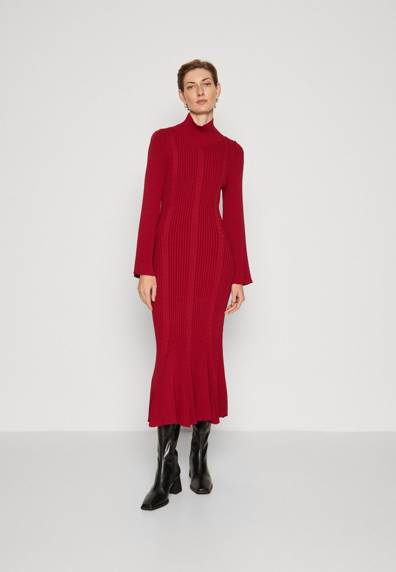 Malina JANICE DRESS - Abito in maglia - red/rosso - Zalando.it