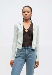 Abercrombie & Fitch FULL ZIP - Mikina na zip - light grey/světle šedá ...