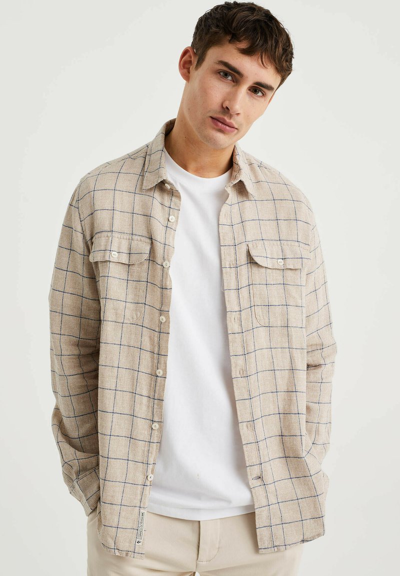 WE Fashion REGULAR FIT MET DESSIN - Hemd - beige - Zalando.ch