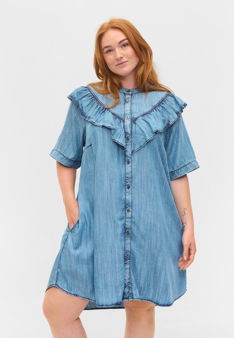 Zizzi Denim dress - blue denim - Zalando.de