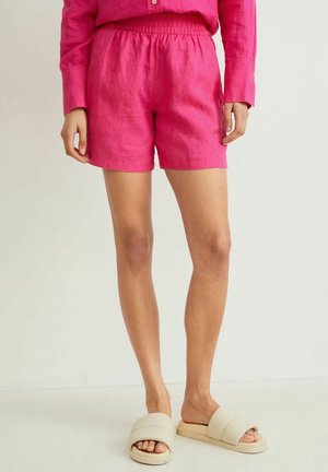 Threadbare THB LAURENCE TIE WAIST - Shorts - hot pink/donkerroze ...
