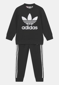 adidas Originals ADICOLOR CREW - Treningas - black/white/juoda - Zalando.lt