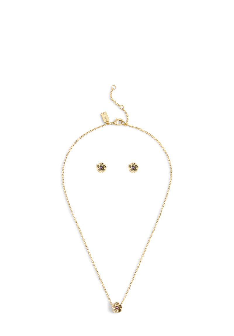 COACH SIGNATURE TEA ROSE BOXED SET - Øreringe - gold-coloured ...