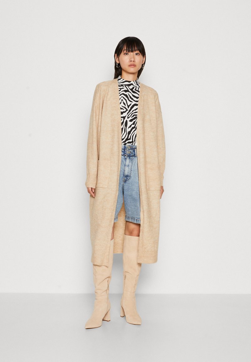YAS YASBALIS LONG CARDIGAN - Cardigan - beige - Zalando.ie