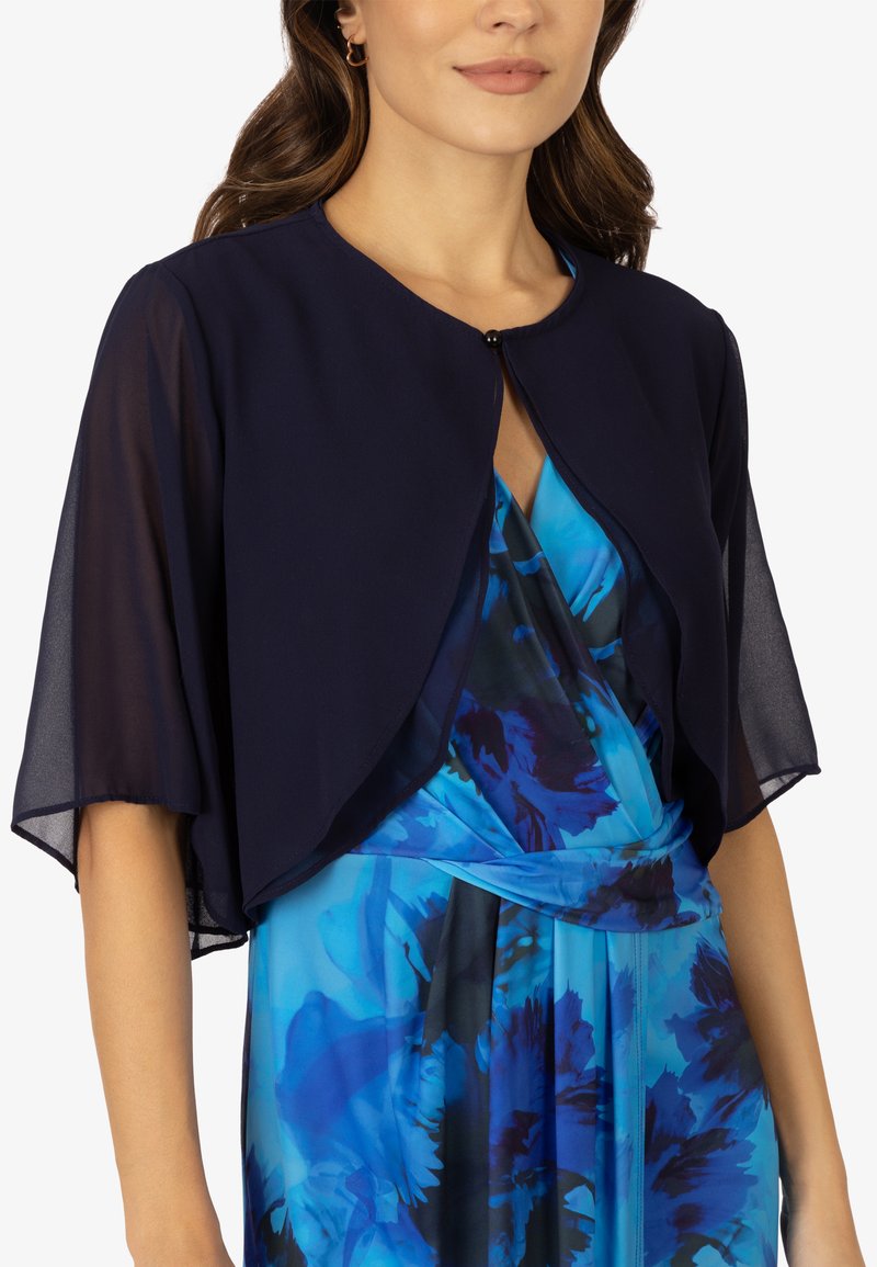 Navy Blue Chiffon Bolero