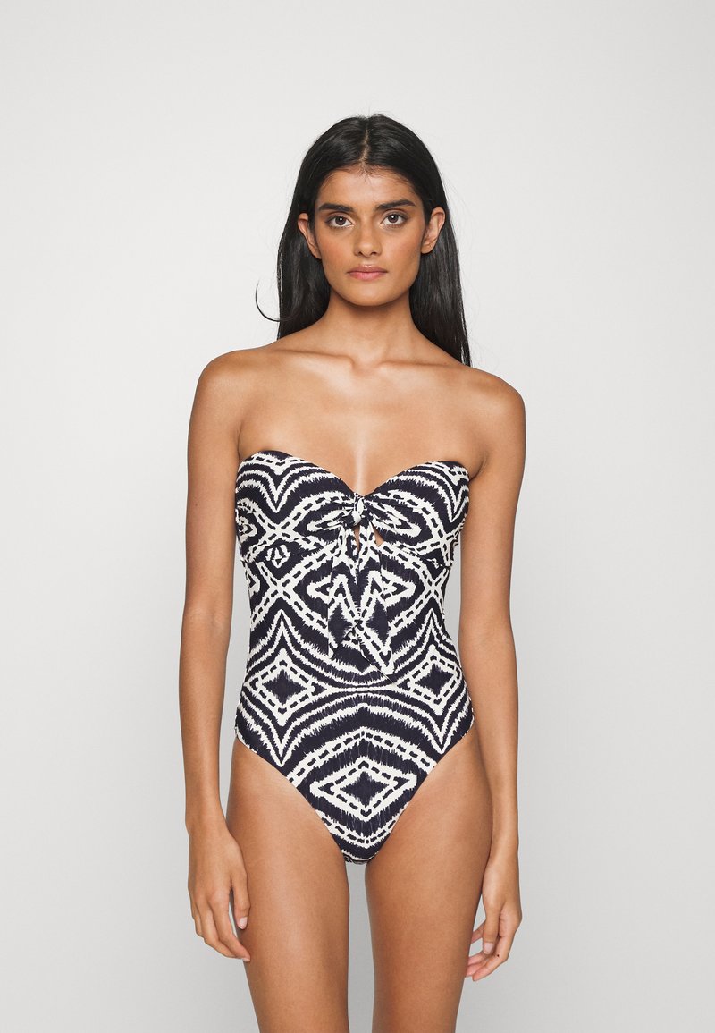 Seafolly Zanzibar Twist Tie Front One Piece Swimsuit Black Zalando De