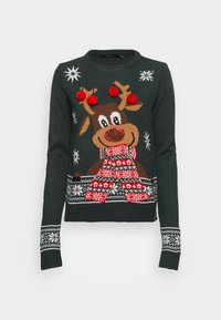 Vero Moda Tall VMFROSTYDEER O NECK XMAS - Trui - ponderosa white ...