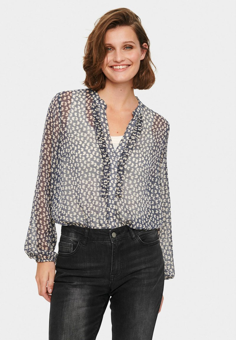 Saint Tropez VALERIE - Bluse - ombre blue butterfly/dunkelblau - Zalando.ch