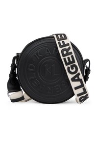 KARL LAGERFELD CIRCLE ROUND PATCH - Torba preko tijela - black/crno ...