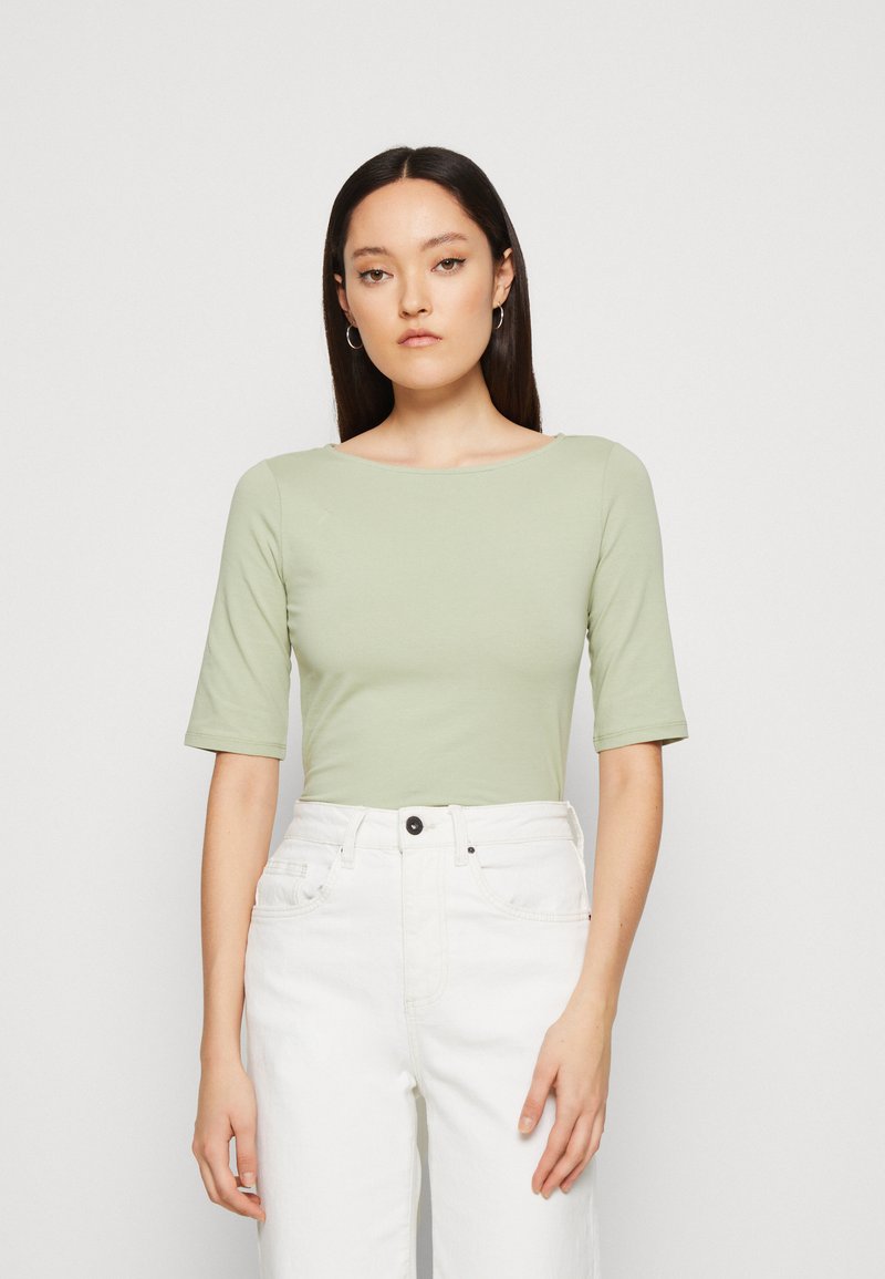 Vero Moda VMSIGAMAXI BOAT NECK - T-Shirt basic - reseda/mint - Zalando.at