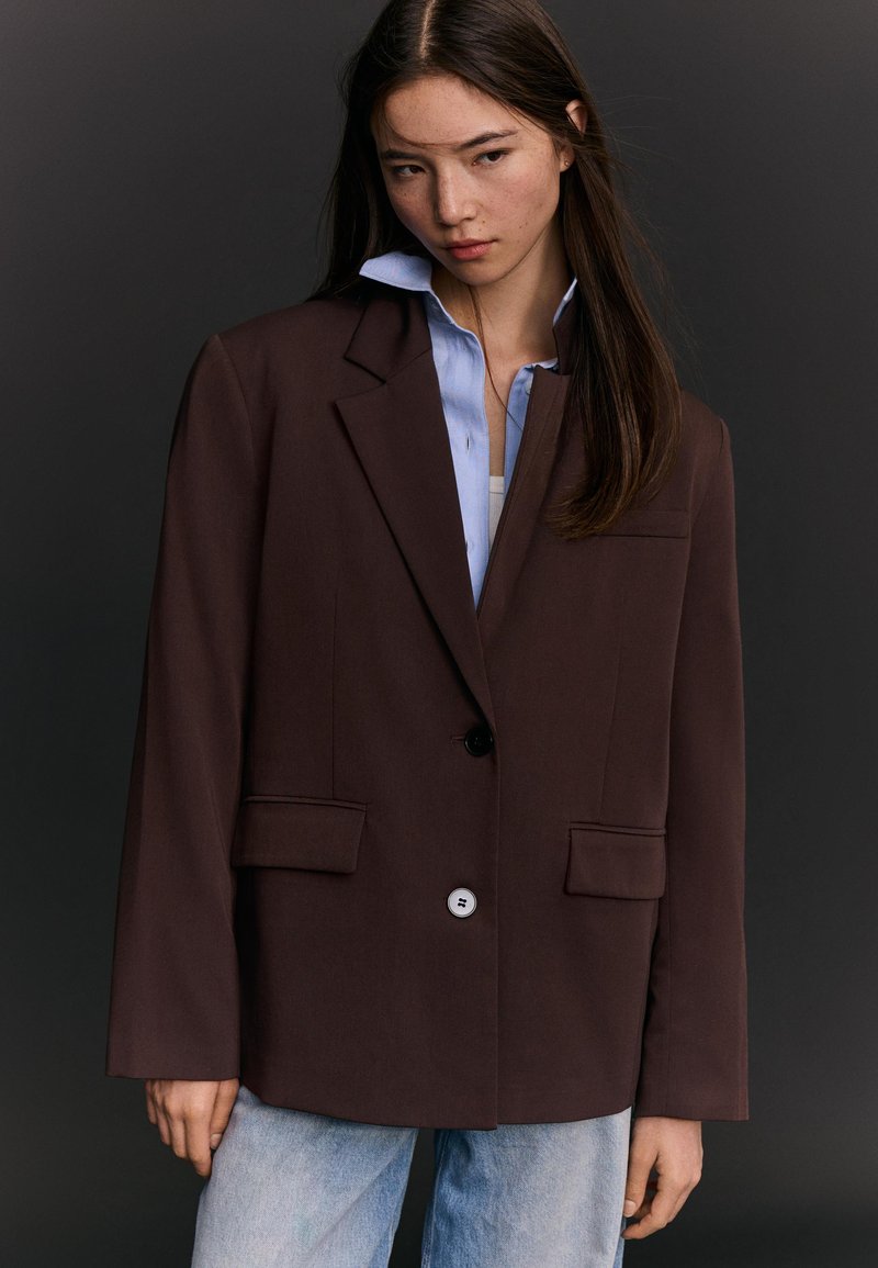 Bershka BASIC - Blazer - brown/braun - Zalando