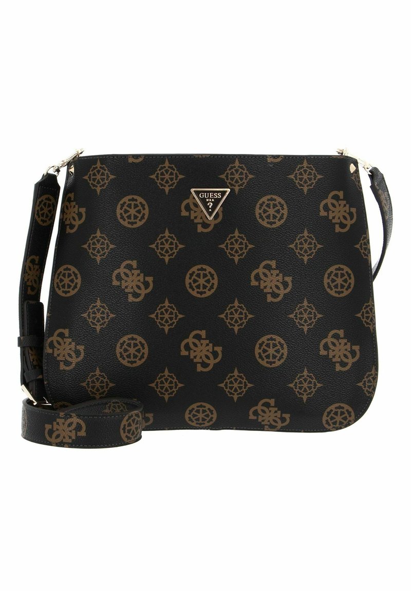 Guess MERIDIAN - Across body bag - mocha logo/dark brown - Zalando.ie
