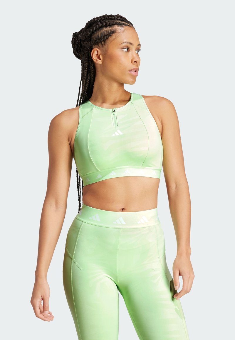 adidas Performance PWIM MS TF AOP - Sujetadores deportivos con sujeción alta - semi green spark ...