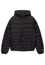 PULL&BEAR LIGHTWEIGHT HOODED PUFFER - Winterjas - black/zwart - Zalando.nl