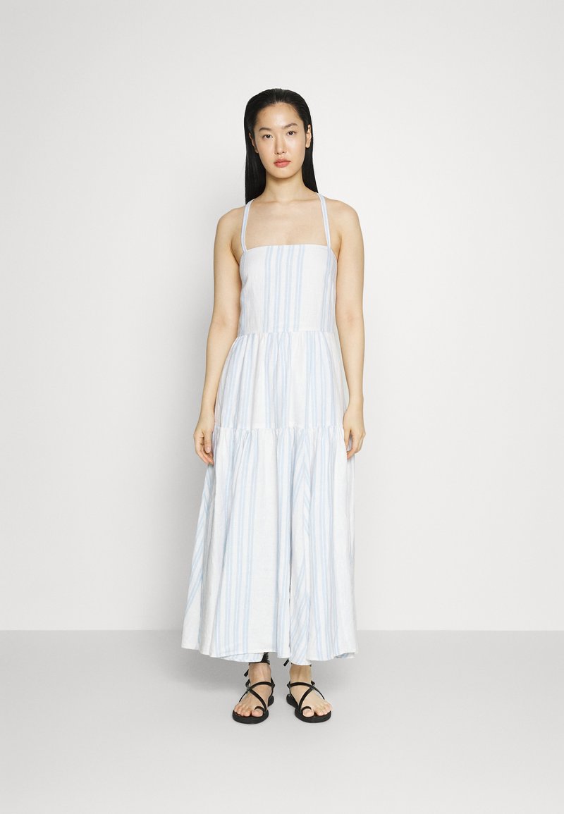 Polo Ralph Lauren SLEEVELESS DAY DRESS - Vardagsklänning - white/blue stripe/blå - Zalando.se
