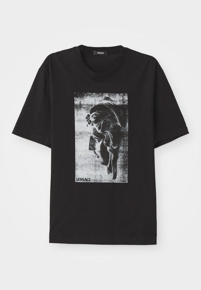 Versace COMPACT MEDUSA VIA GESU - Print T-shirt - black - Zalando.co.uk